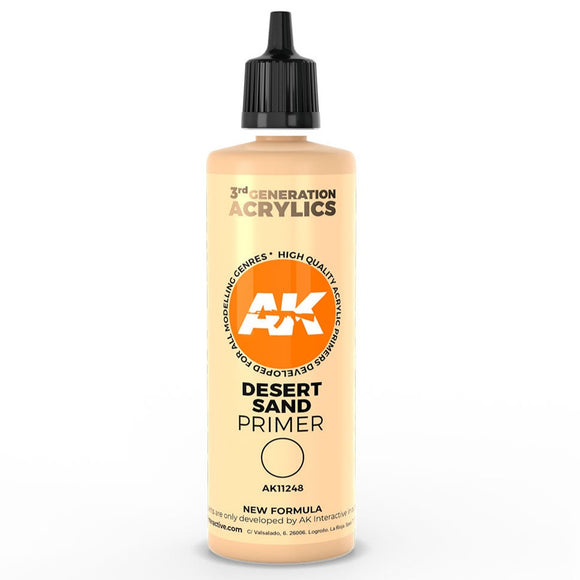 AK Interactive 3rd Gen Desert Sand Primer 100ml | Loaded Dice